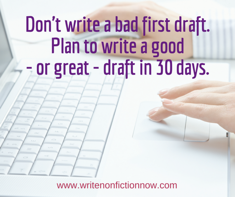 9 Steps to Help You Write a Good First Draft in a Month - Write ...