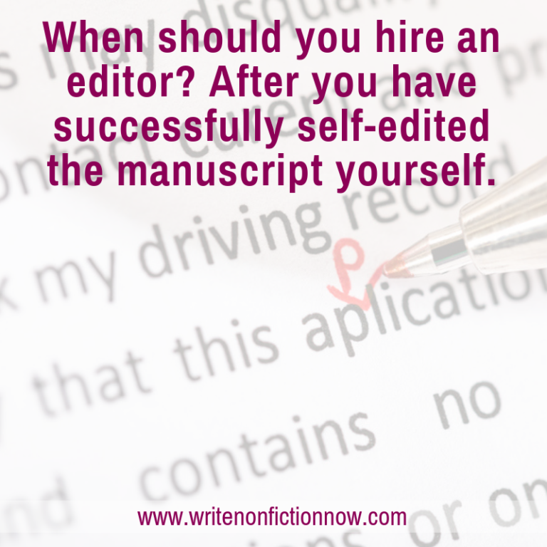 4 Ways to Successfully Self-Edit Your Manuscript - Write Nonfiction NOW!