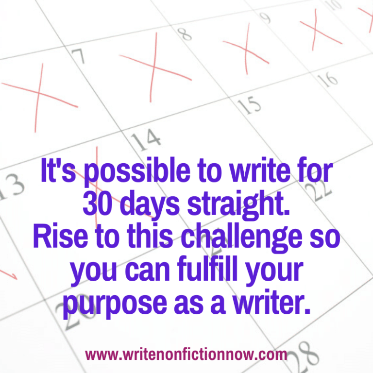 Can You Really Write for 30 Days Straight? - Write Nonfiction NOW!